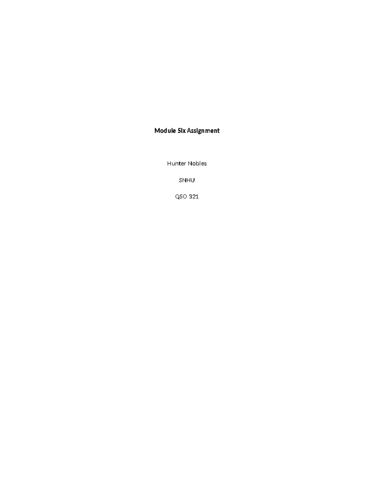QSO 321 Module 6 Assignment: Enhancing Customer Value Strategies - Studocu