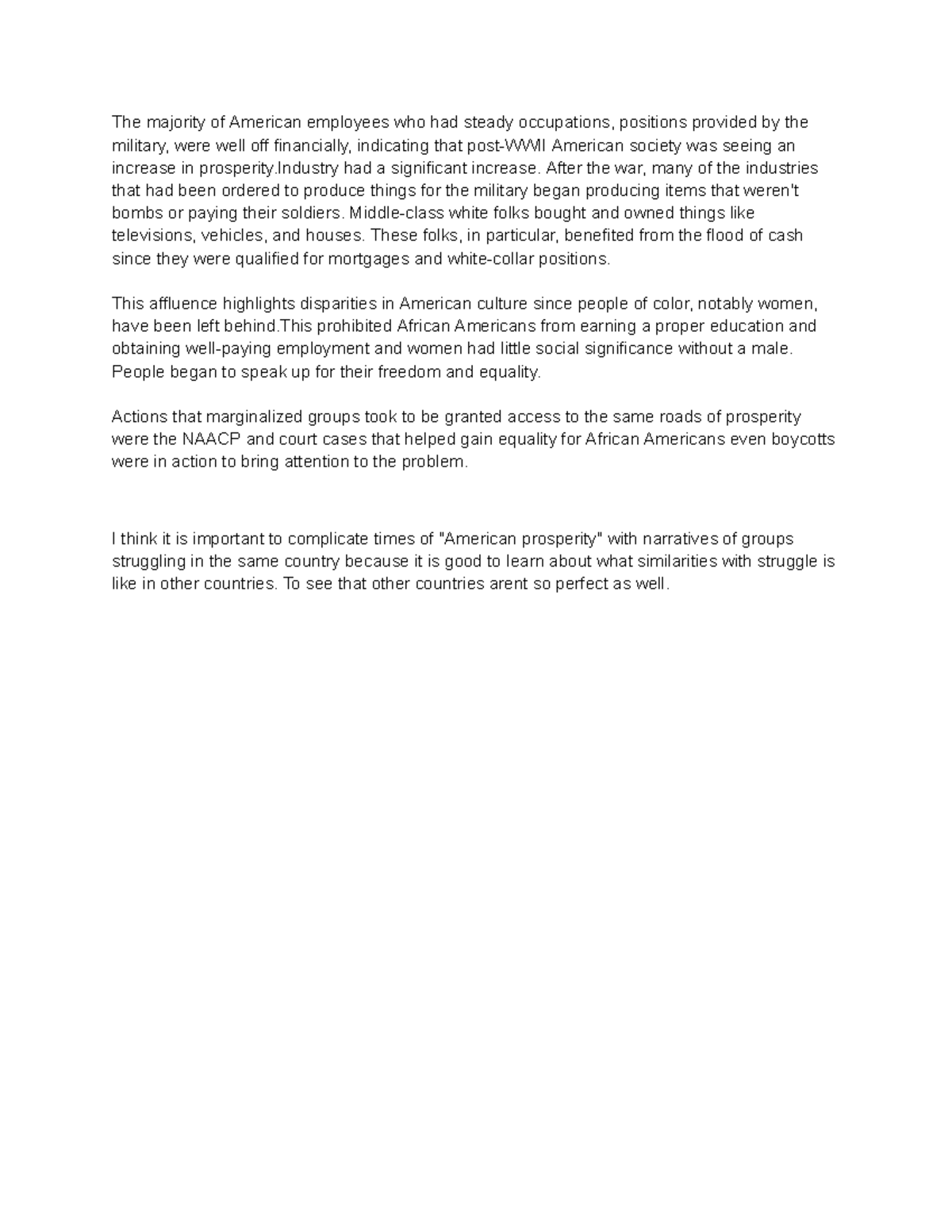 History 12 - Module 12 Assignment - The majority of American employees ...