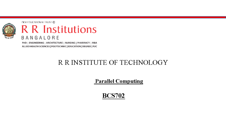 Parallel Computing BCS702: Module 4 - OpenMP Programming Techniques ...