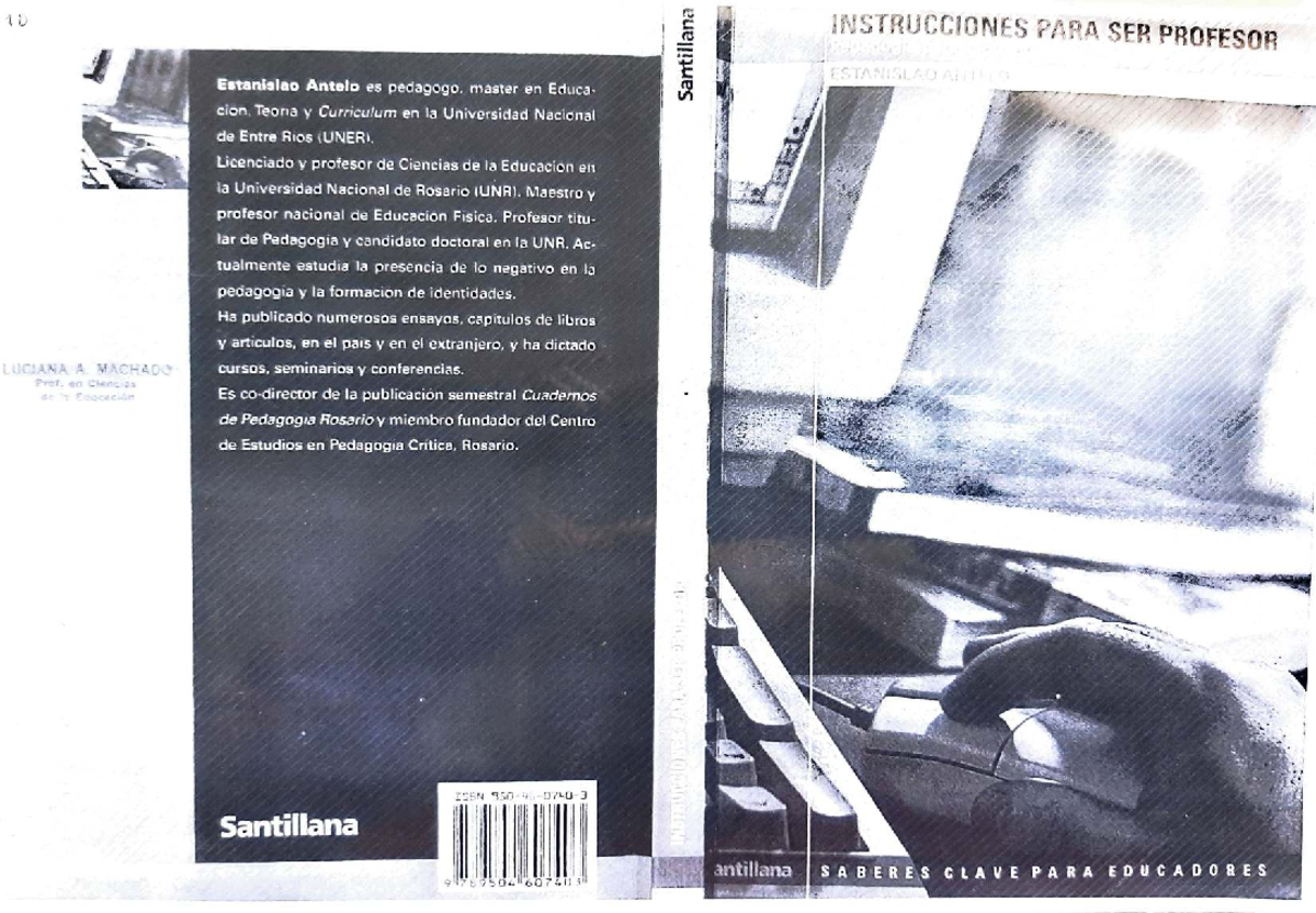 Instrucciones para Estudiar Pedagogía - Profesor Antelo CAP 2 - Studocu