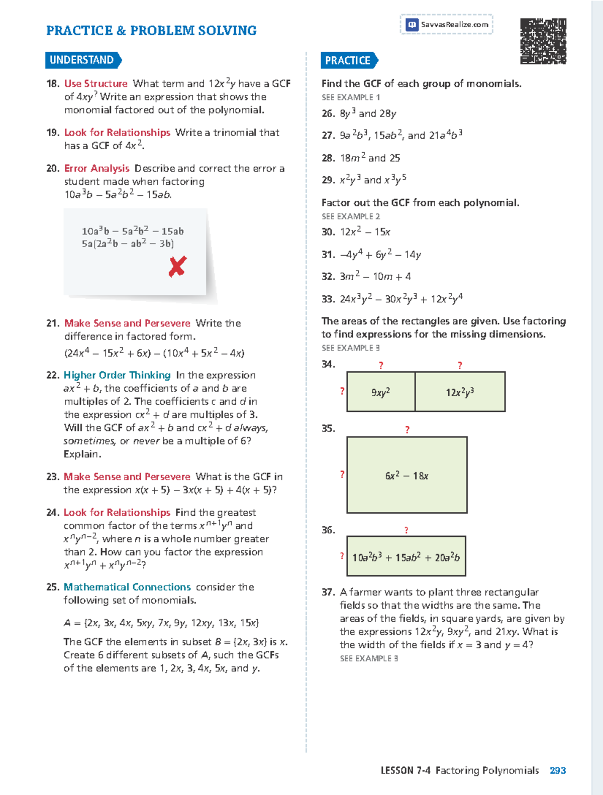 7-4 HW - Factoring Polynomials Practice Problems - Studocu