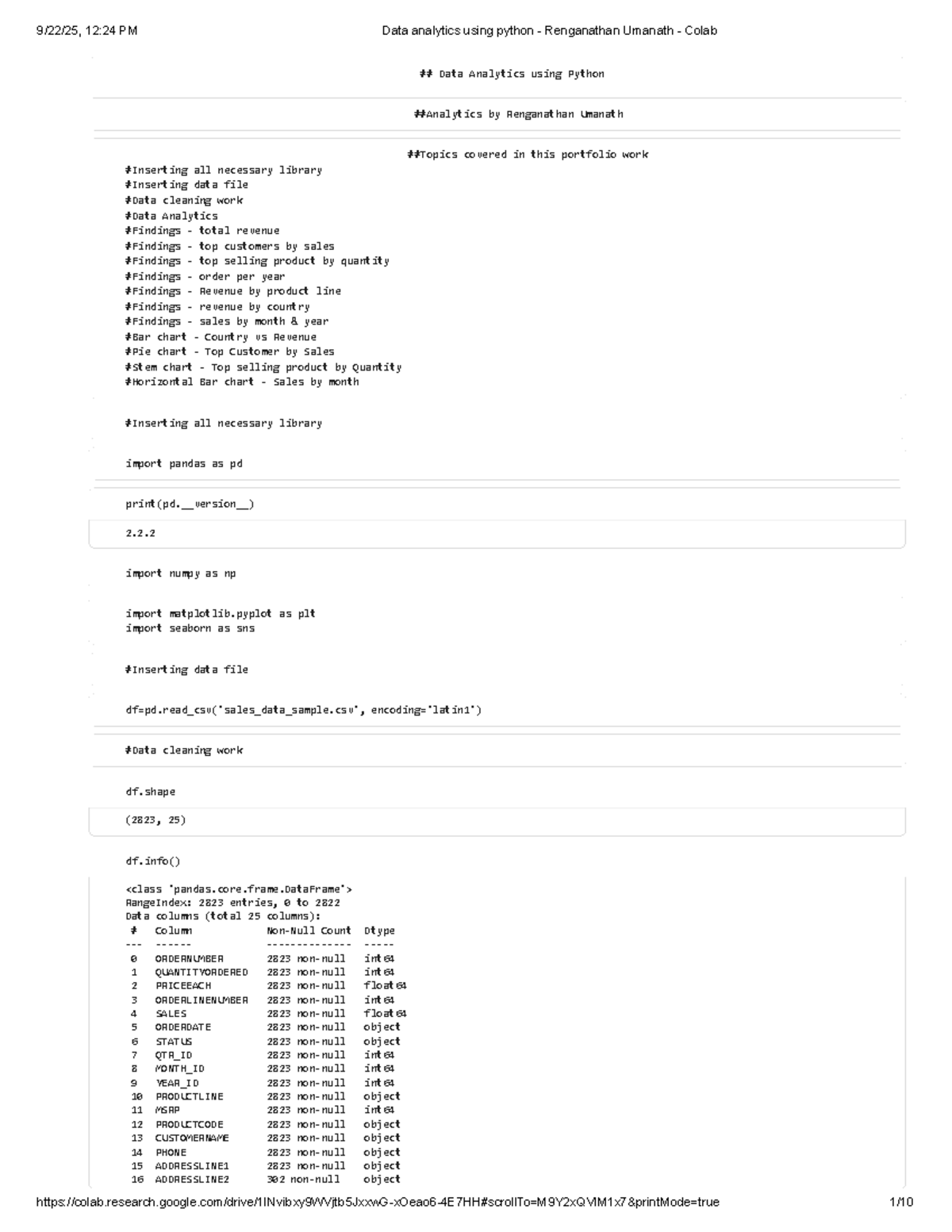Data Analytics Portfolio: Python Insights & Visualizations - Studocu