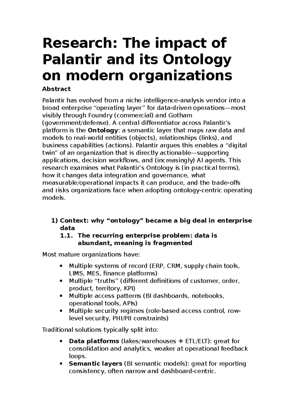 Palantir & Ontology: Analyzing Their Impact on Modern Organizations ...
