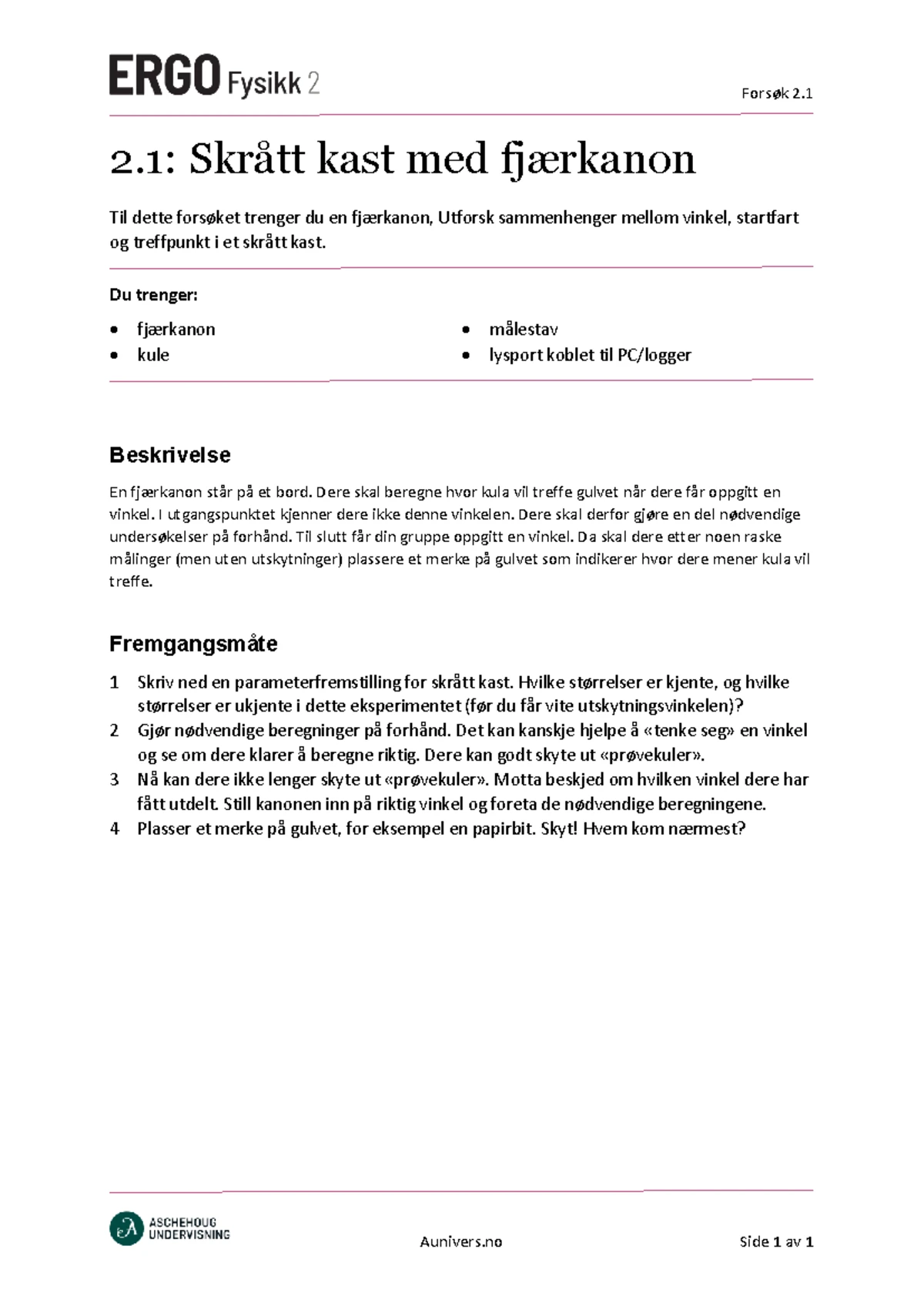 Eksamen REA3039 Fysikk 2 Vår 24 -ny - Nynorsk/Bokmål Se eksamenstips på ...