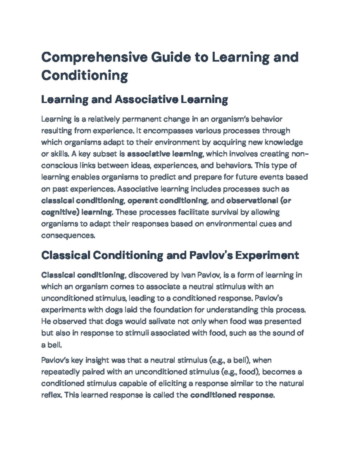 Comprehensive Overview of Learning Theories: Conditioning & Social ...
