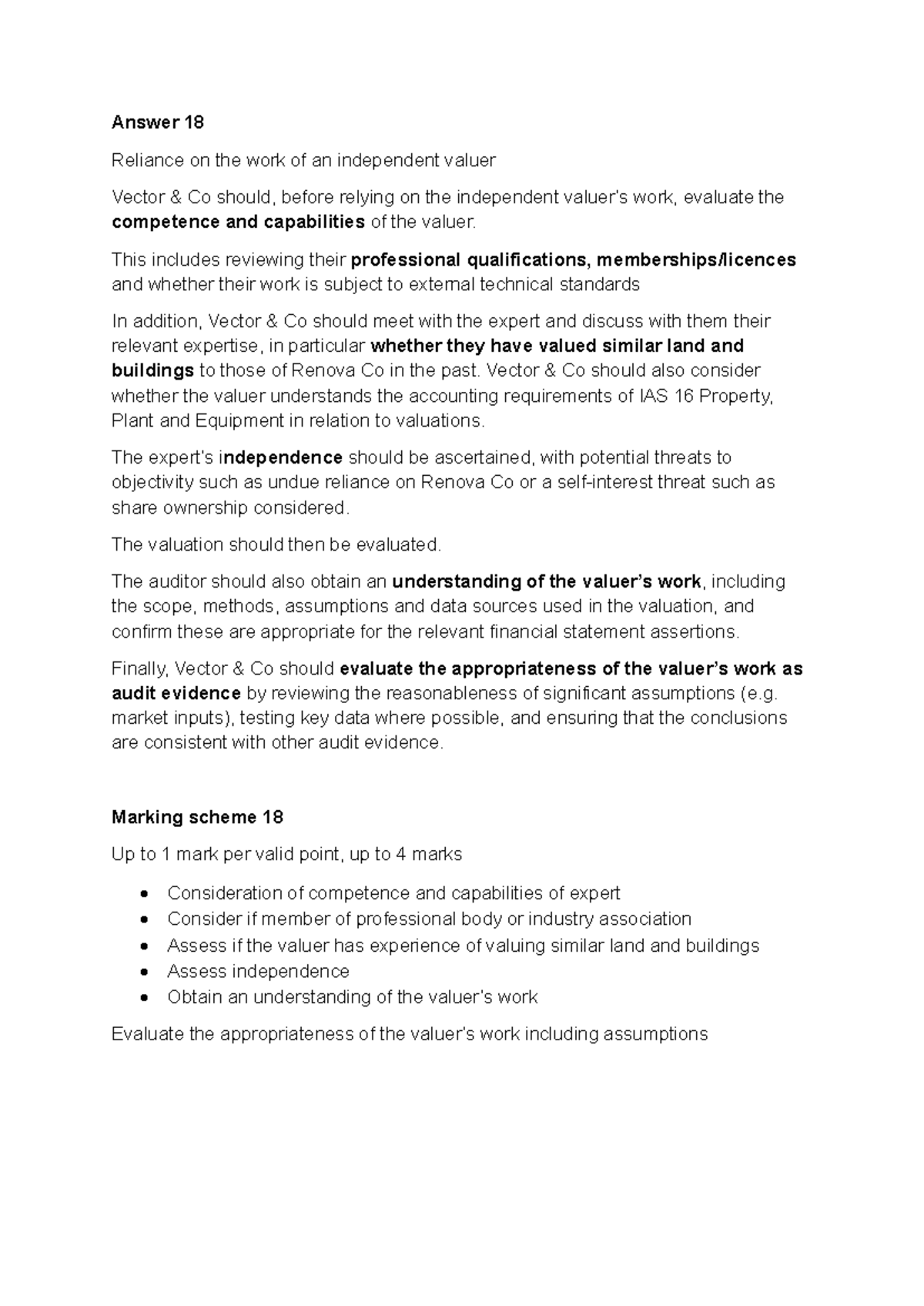 Answer 18: Evaluating Independent Valuer Competence for IAS 16 ...
