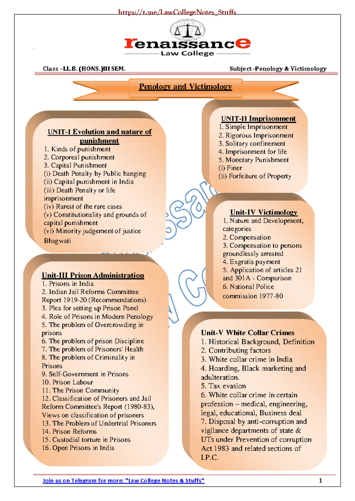 Criminology: Penology & Victimology Notes Overview (Crim 101) - Studocu