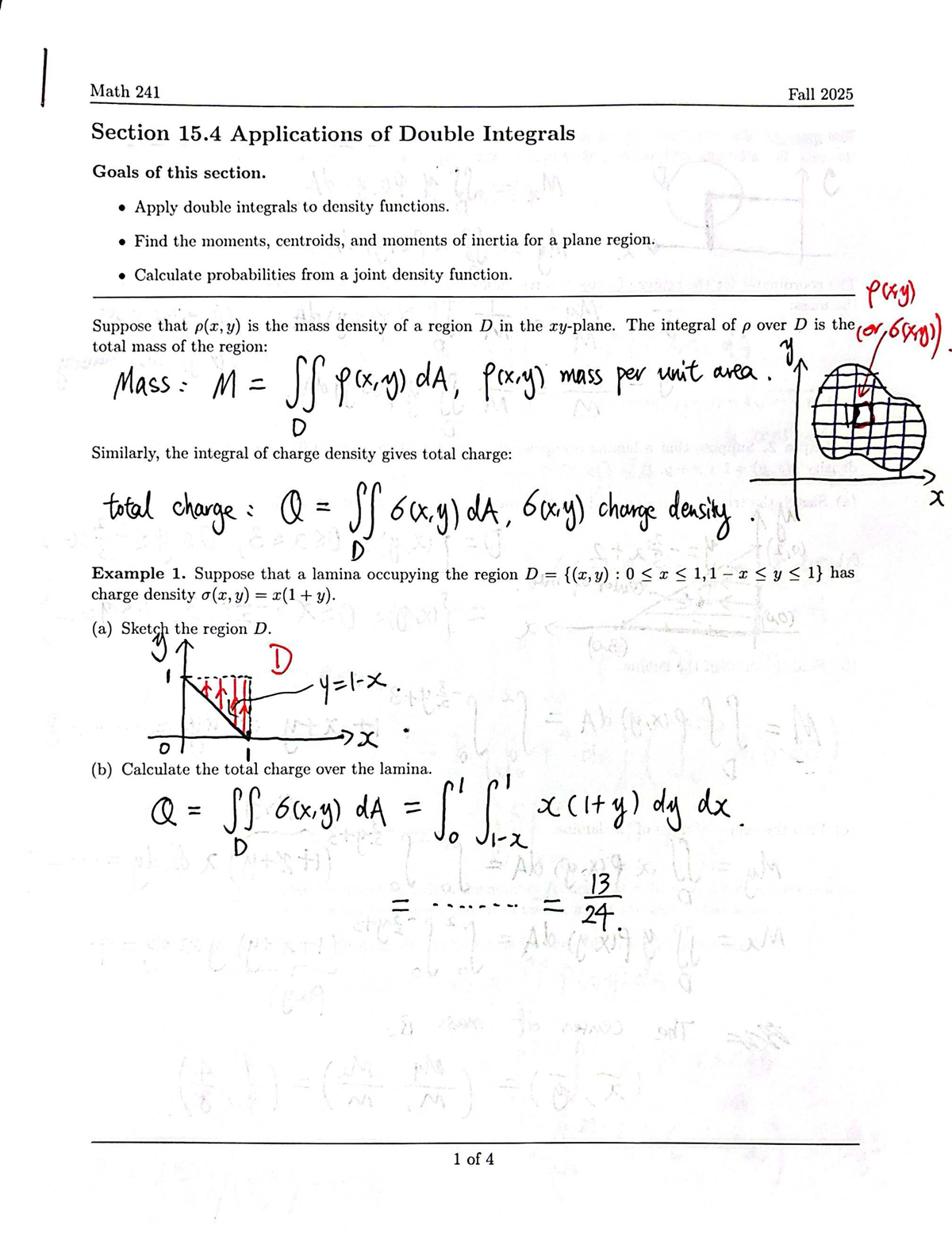 Applications of Double Integrals in Probability and Density Functions ...