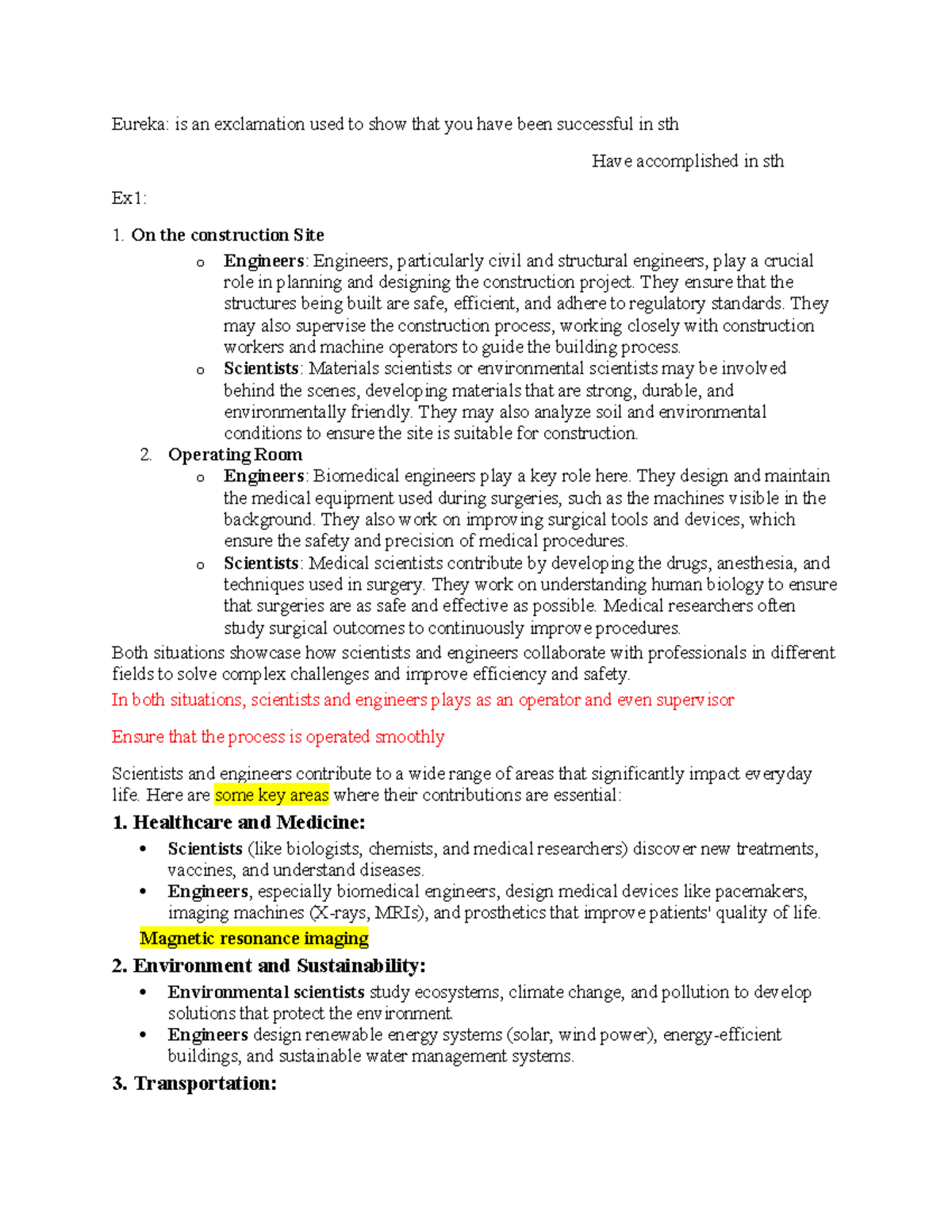 Unit 1 Eureka - English - Eureka: is an exclamation used to show that ...