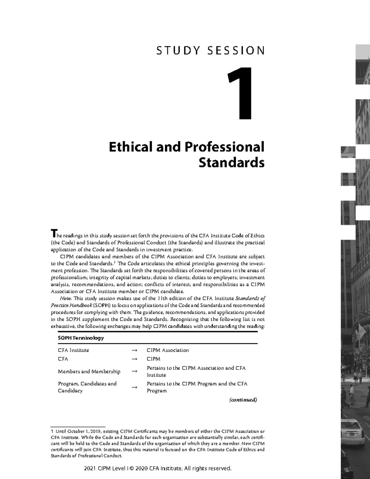CIPM L1 Study Session 2021: Ethical Standards & Performance Appraisal ...