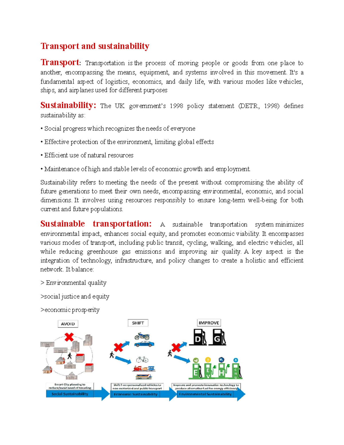 Sustainable Transport and Its Impact on Society: Assignment MK 101 ...