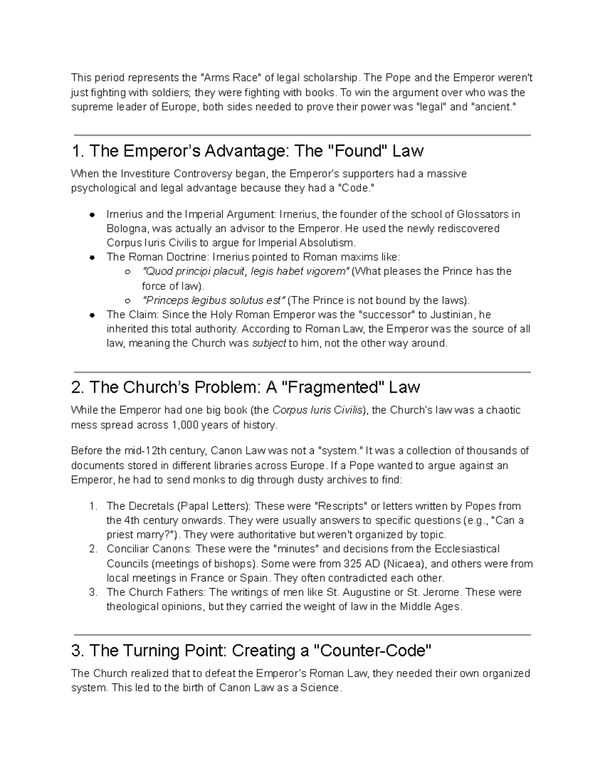 Canon and Roman Law: The Struggle for Authority in Europe - Studeersnel