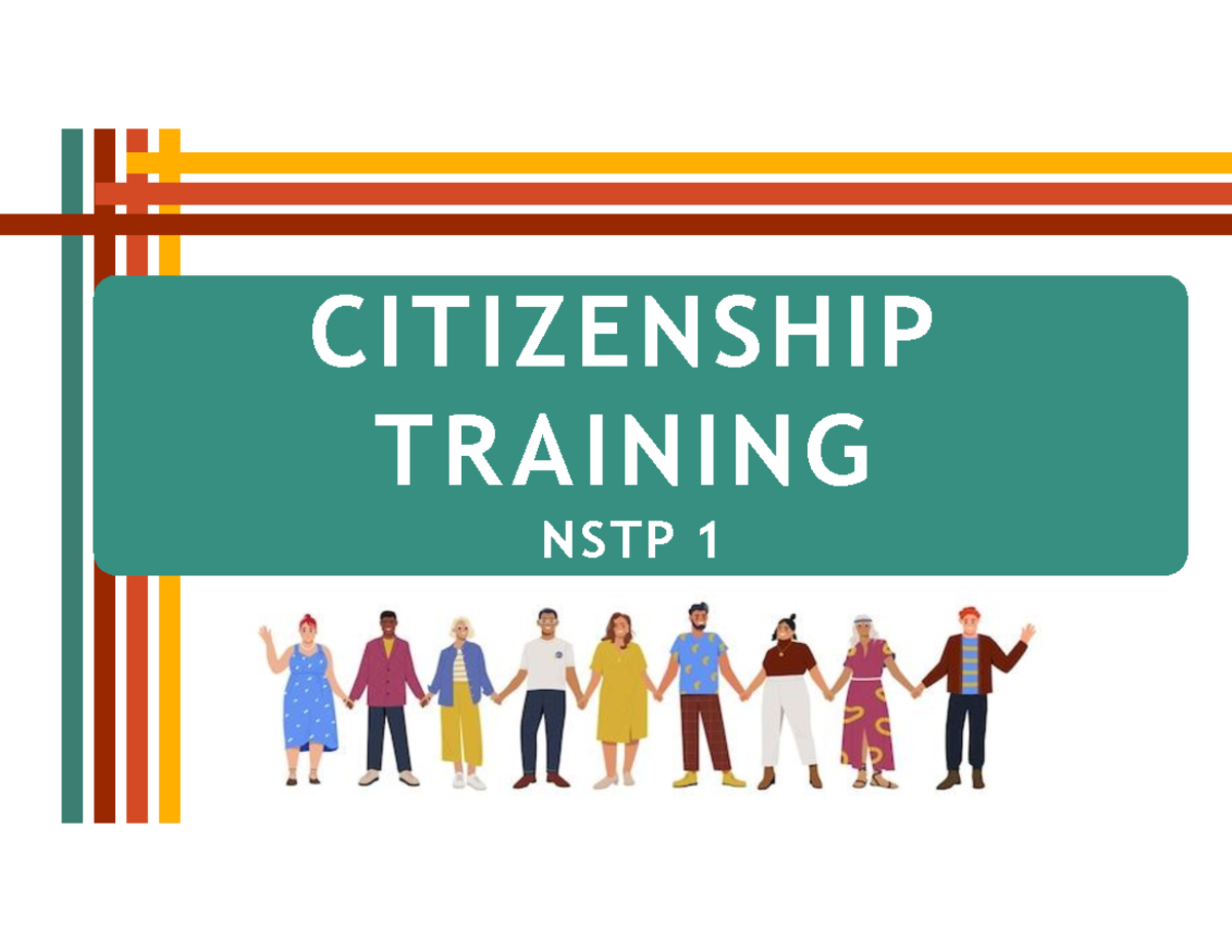 Citizenship Training NSTP 1: Understanding Citizenship Concepts - Studocu