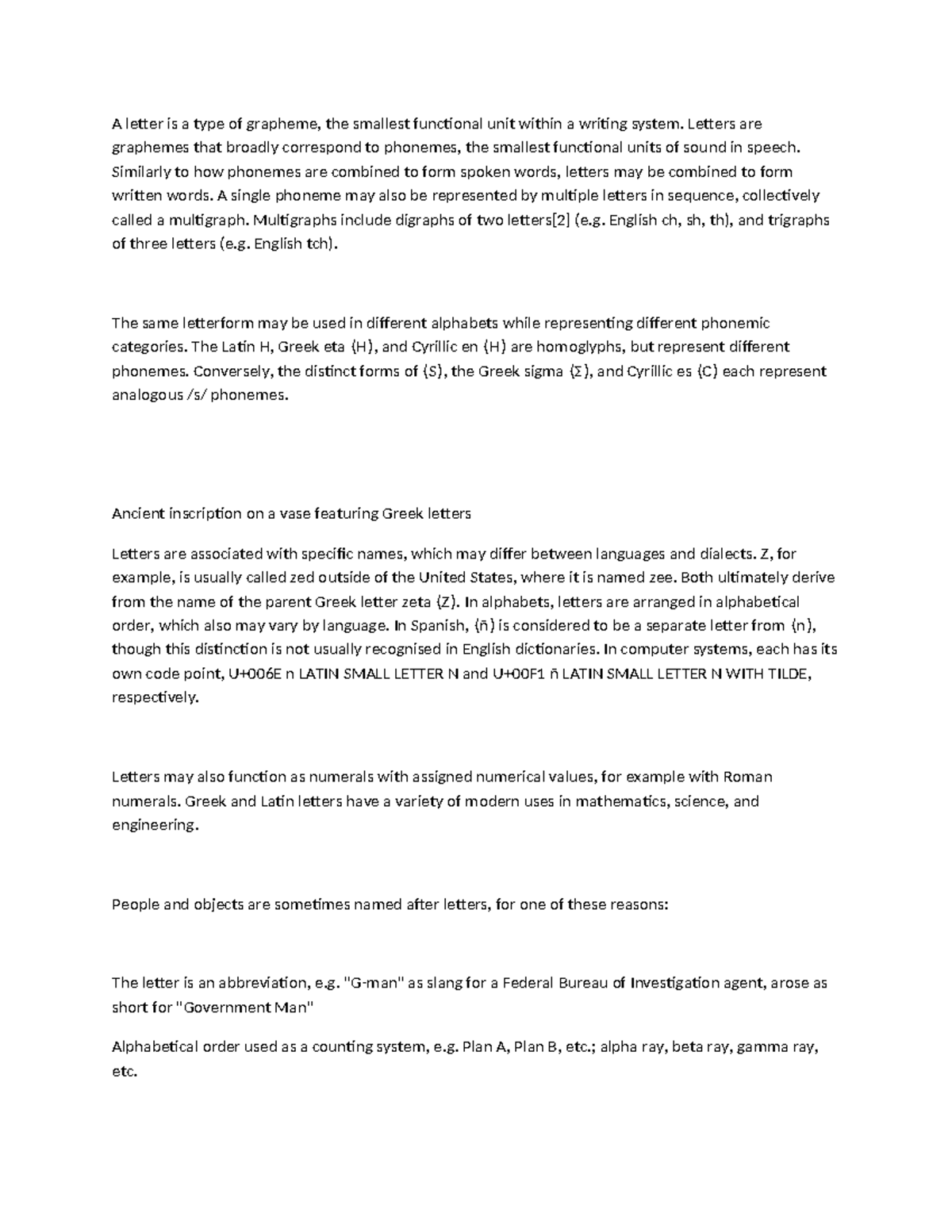 Understanding Letters and Graphemes: A Linguistic Overview - Studocu