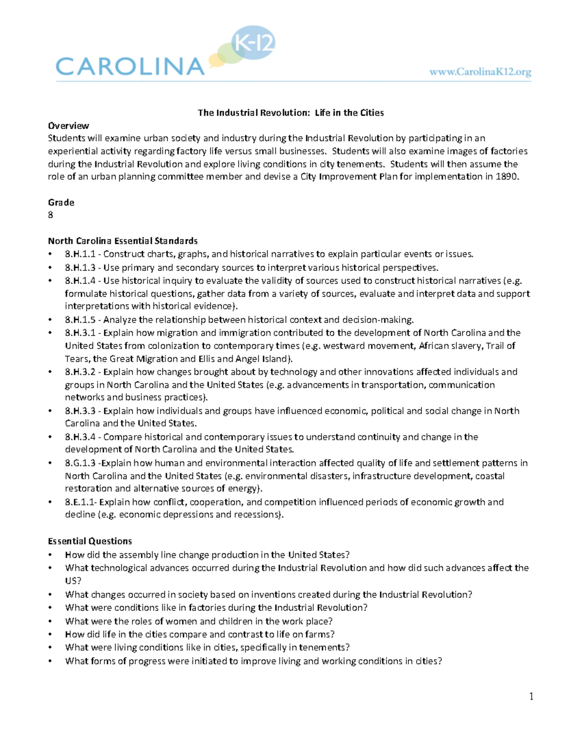 C25 - industrial revolution answer key us history - The Industrial ...