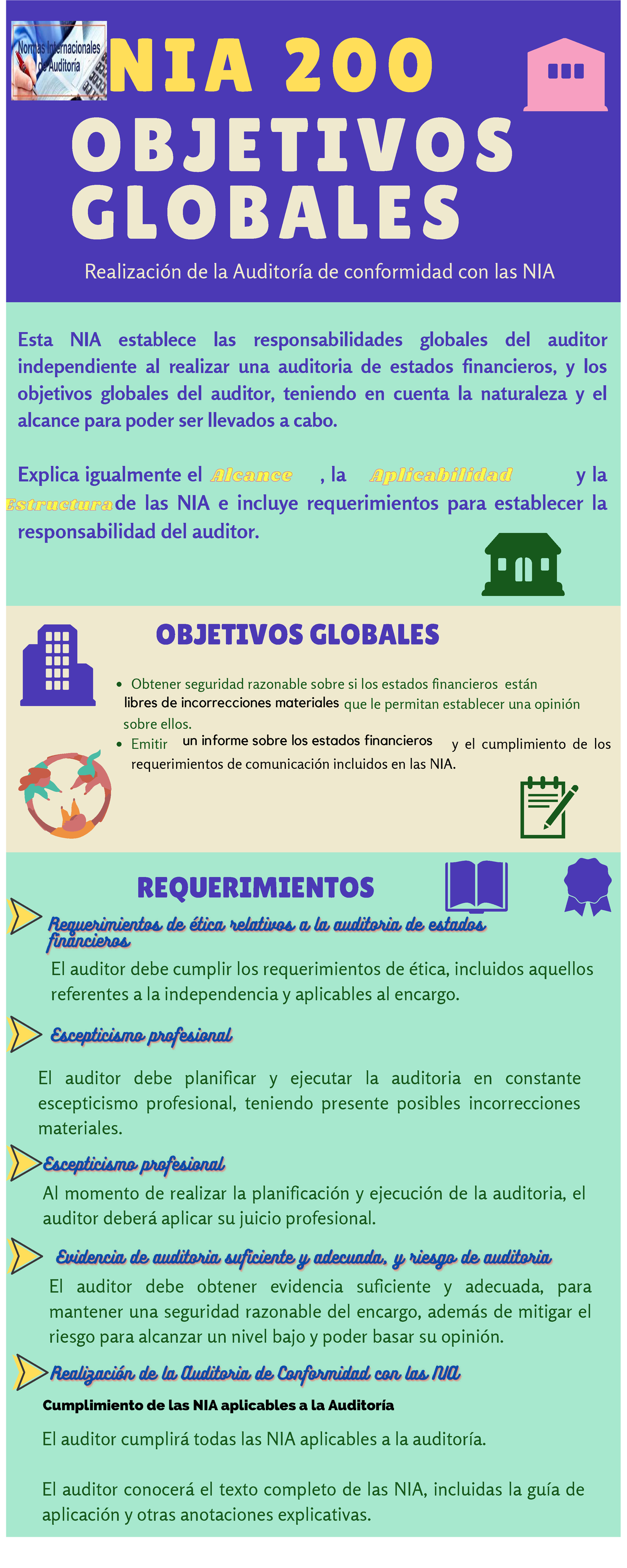 NIA 200 - Infografía sobre Responsabilidades y Objetivos del Auditor ...
