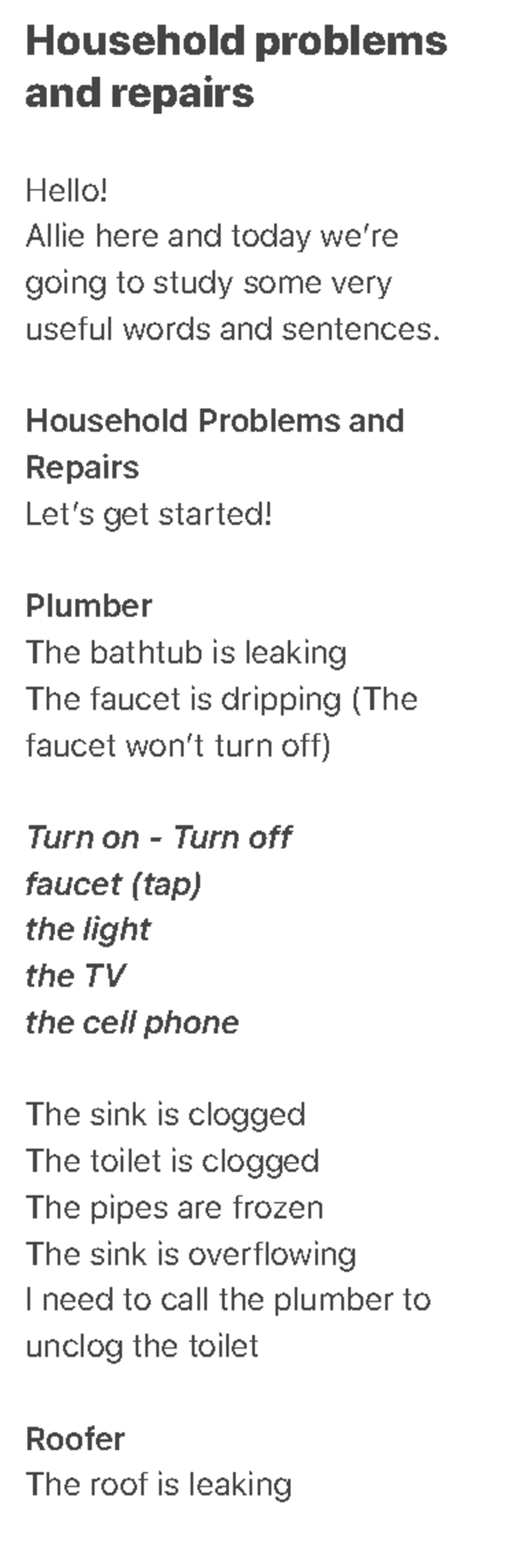 Household problems and repairs 240811 110422 - Household problems and ...