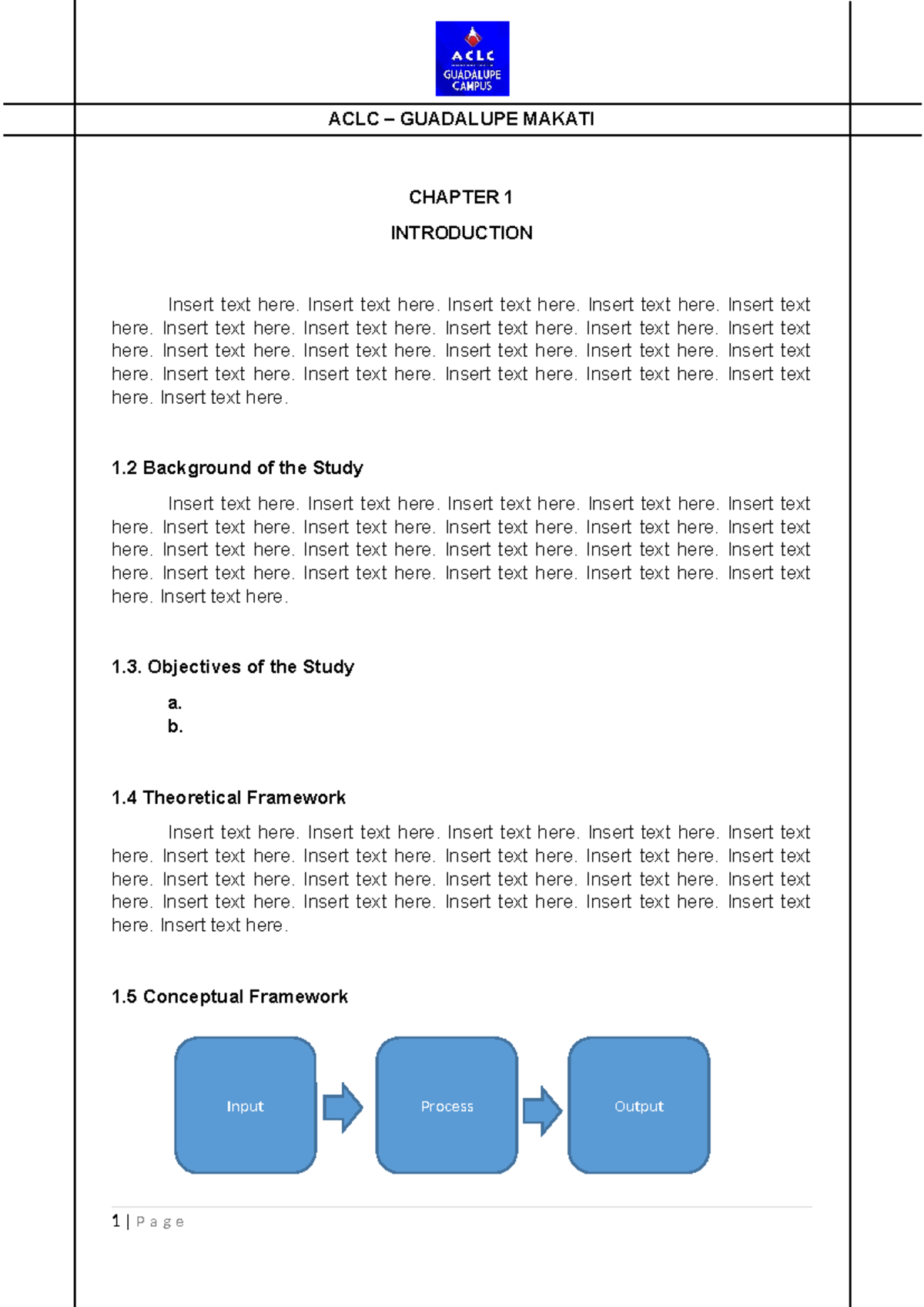 ACLC – GUADALUPE MAKATI: Research Study Chapters 1-5 - Studocu