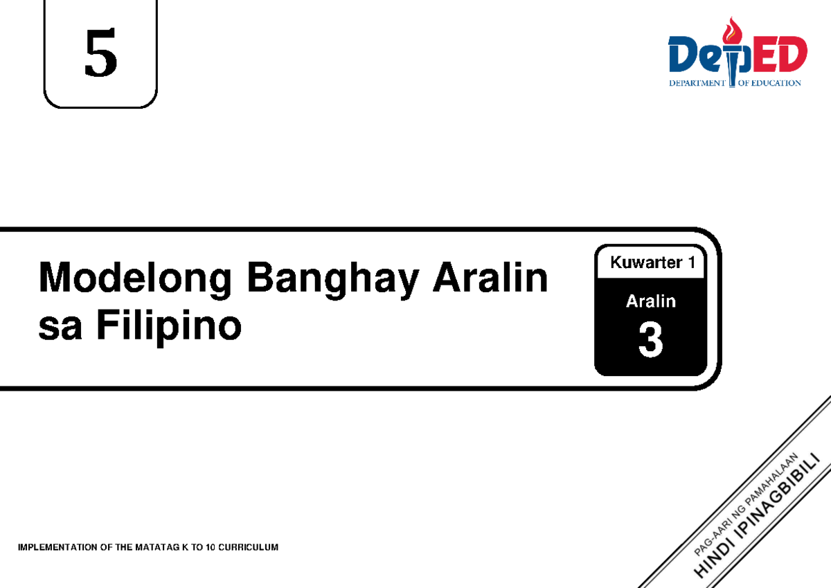 Q1 LE Filipino Aralin 3: Modelong Banghay Aralin sa MATATAG K to 10 ...