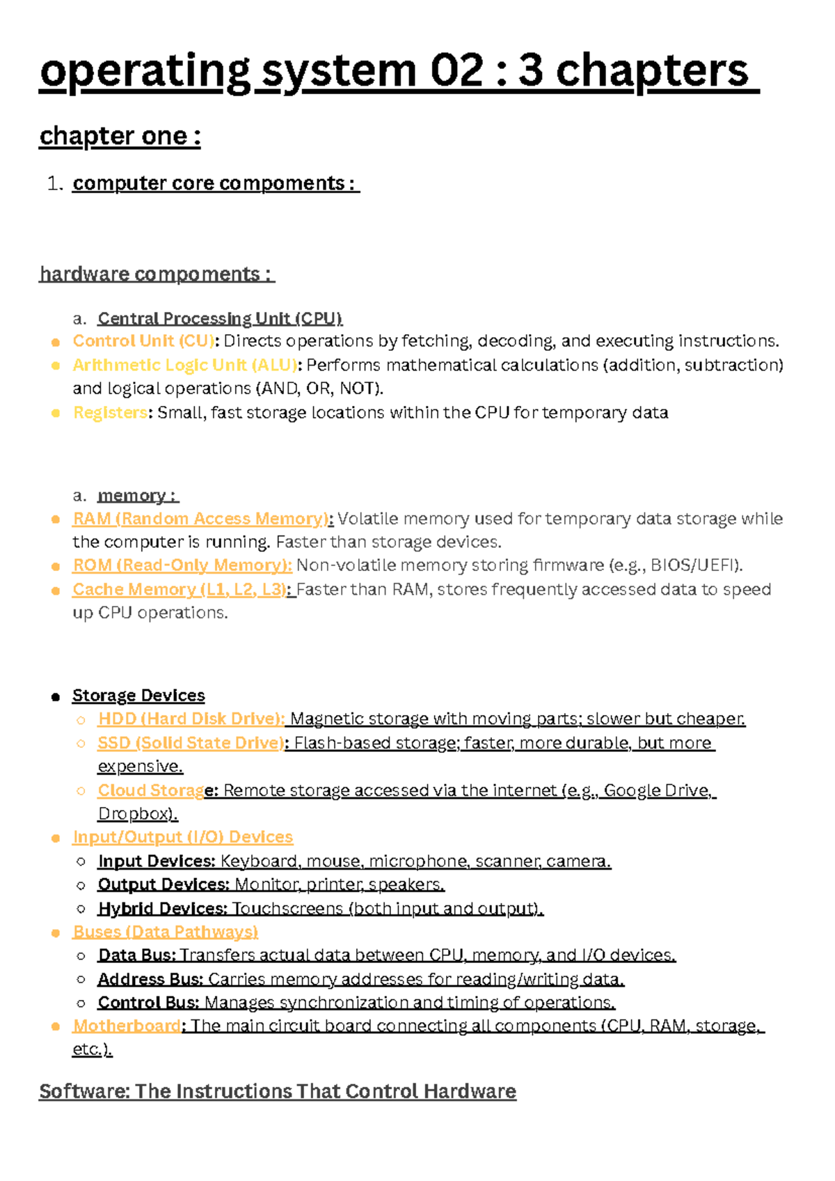 Operating System 02: Key Concepts from 3 Chapters on CPU and Memory ...