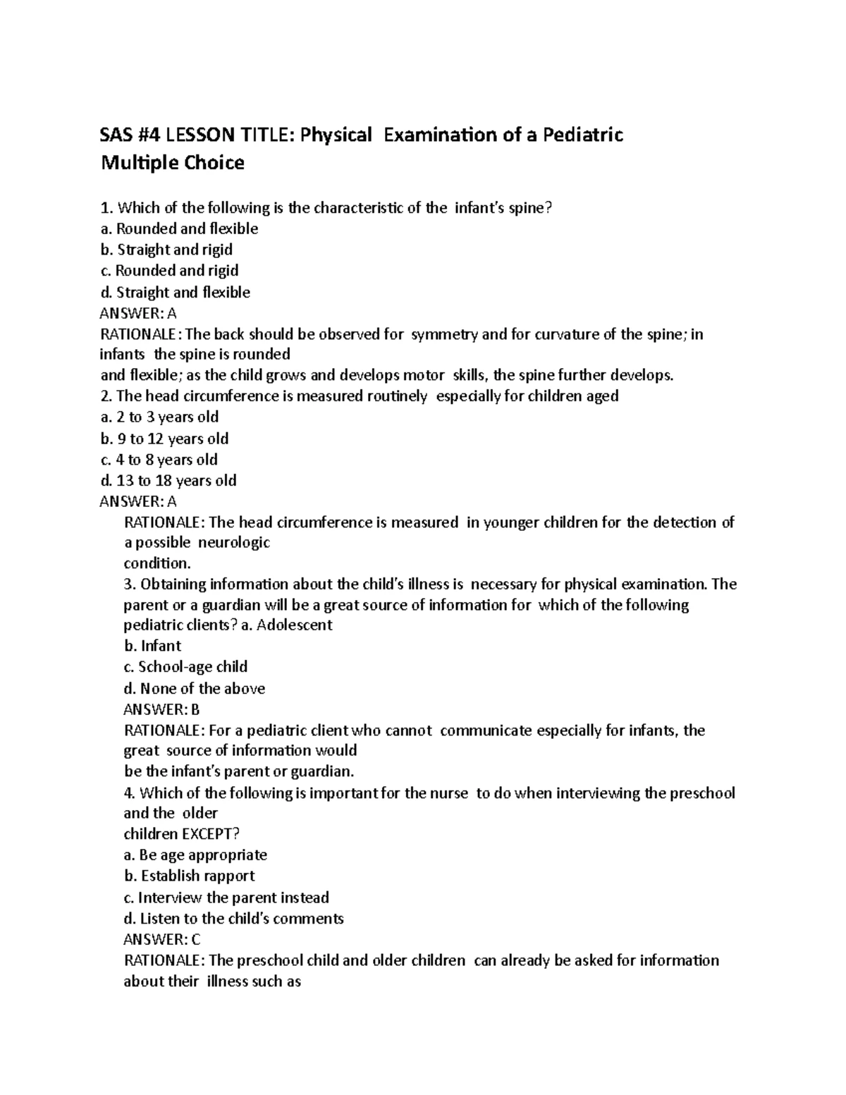 NUR-098-P1 - Health Assessment Review and Interview Techniques - Studocu