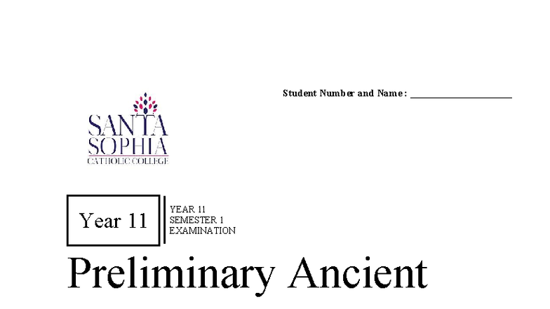 2023 Year 11 Ancient History Exam Source Analysis Task 1 - Studocu