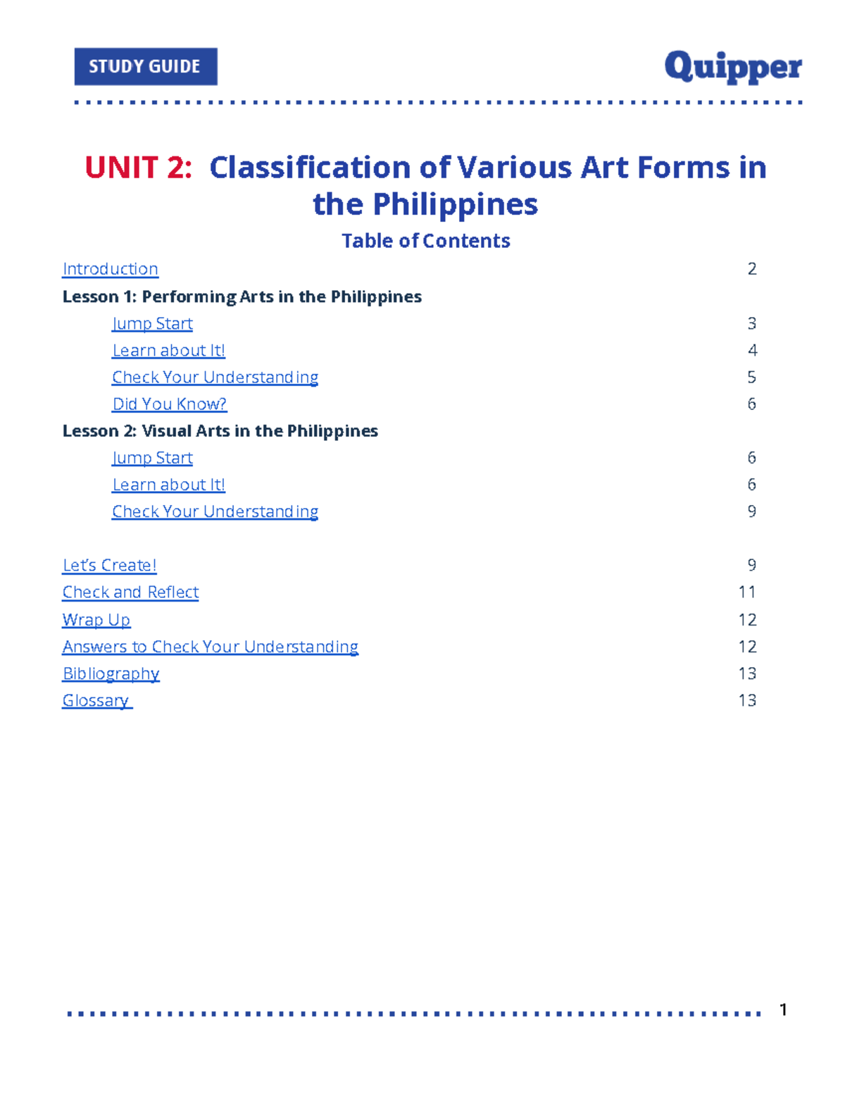 Unit 2 Classification of Various Art Forms in the Philippines-1 - UNIT 2: Classification of ...