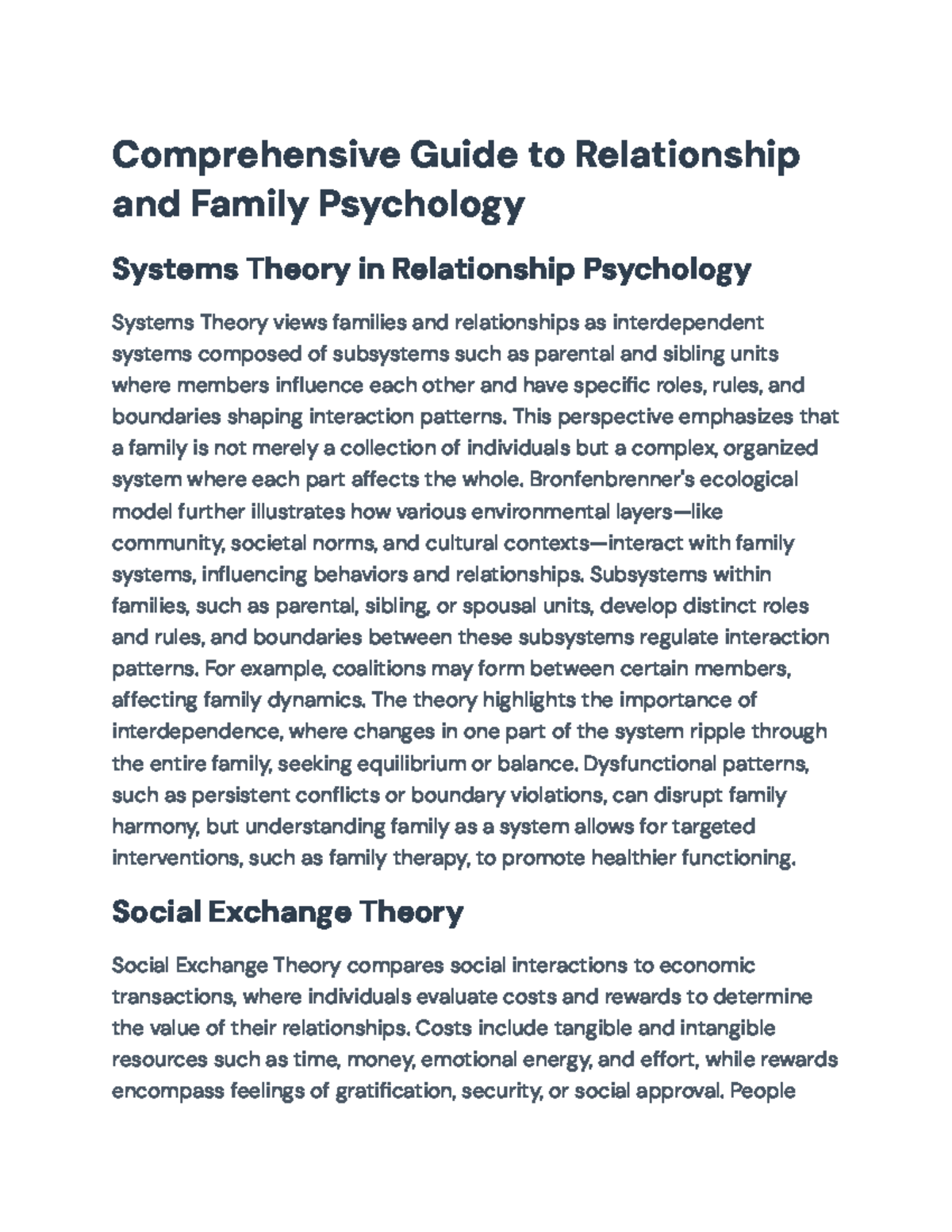 Comprehensive Guide to Theoretical Perspectives in Family Psychology ...