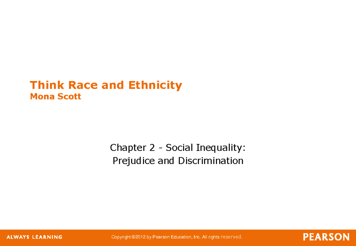 Race and Ethnicity: Chapter 2 - Social Inequality, Prejudice ...