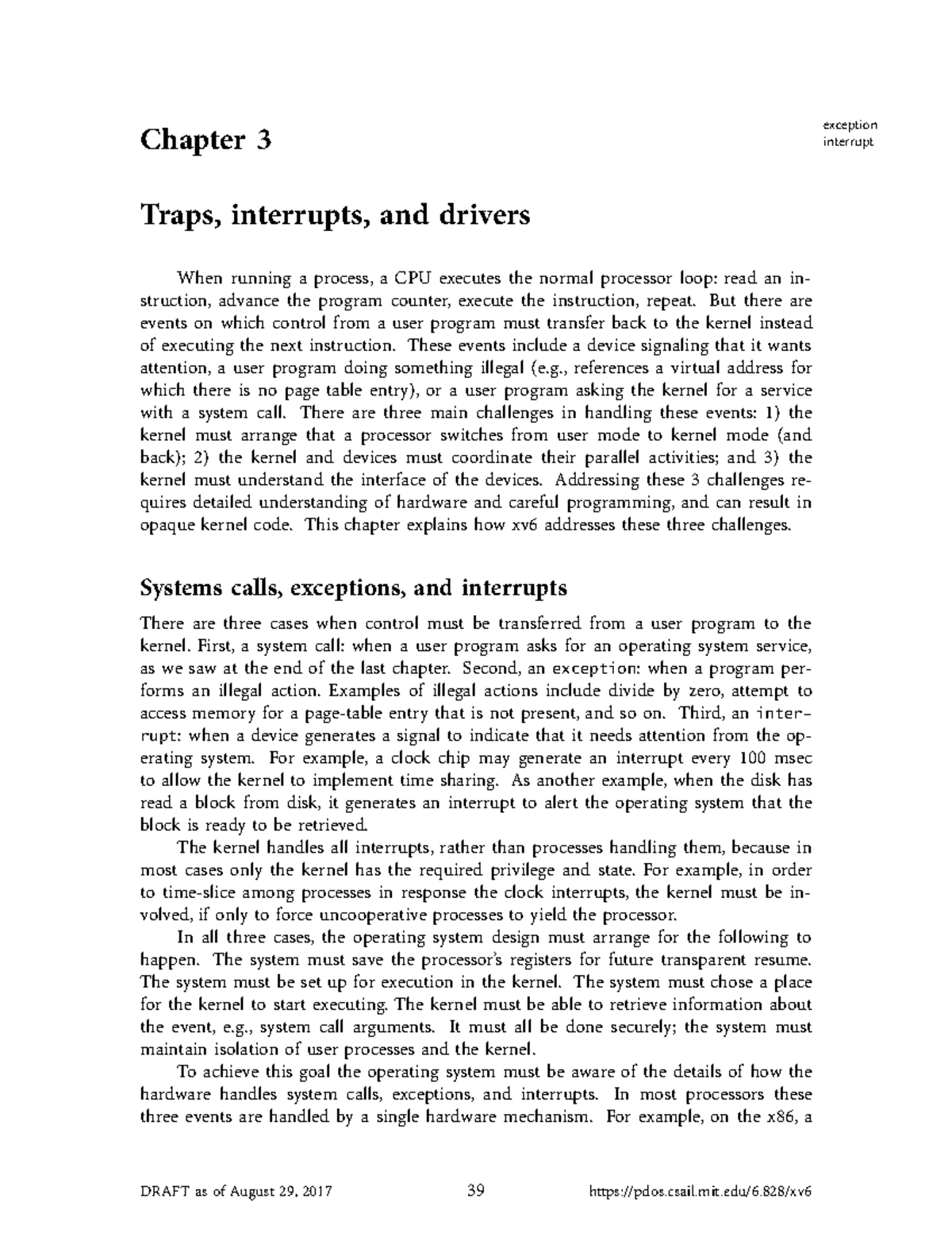 Understanding Traps and Trap Handlers in xv6 OS (CS 101 Chapter Notes ...
