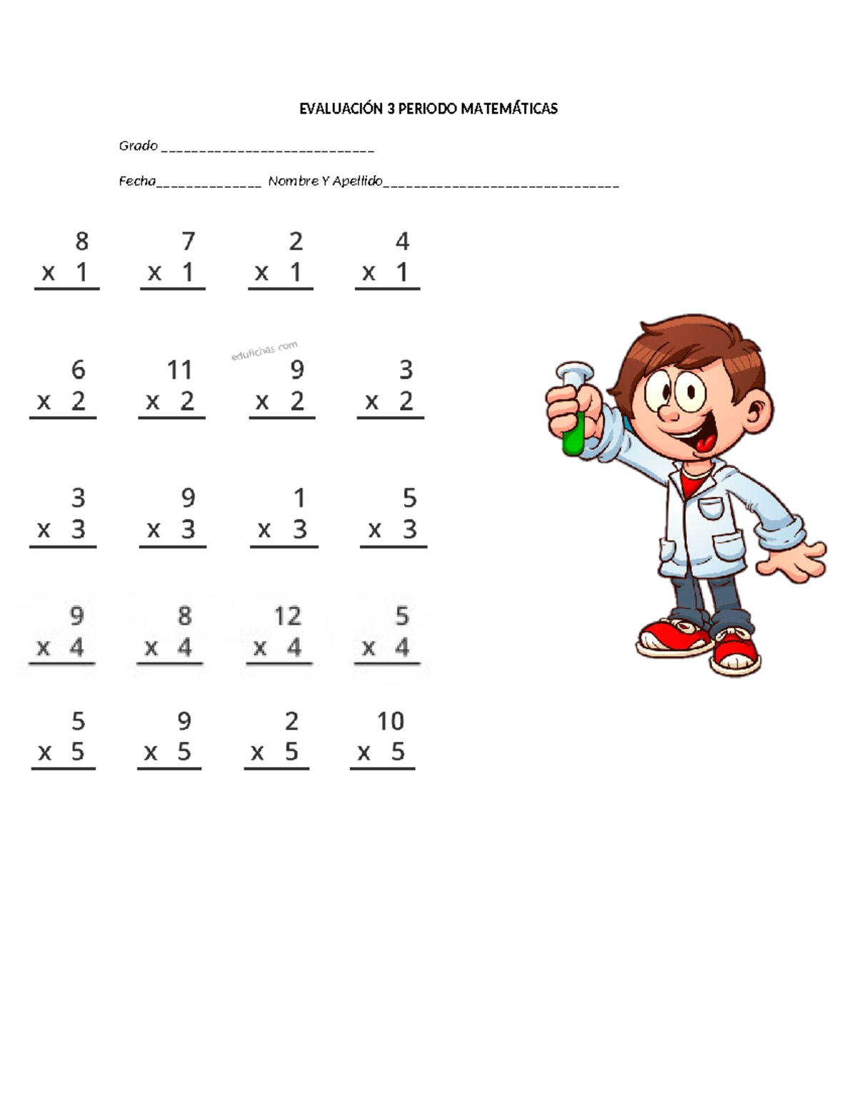 Evaluacion Matematicas 3 Periodo - Matematicas básicas - EVALUACIÓN 3 ...