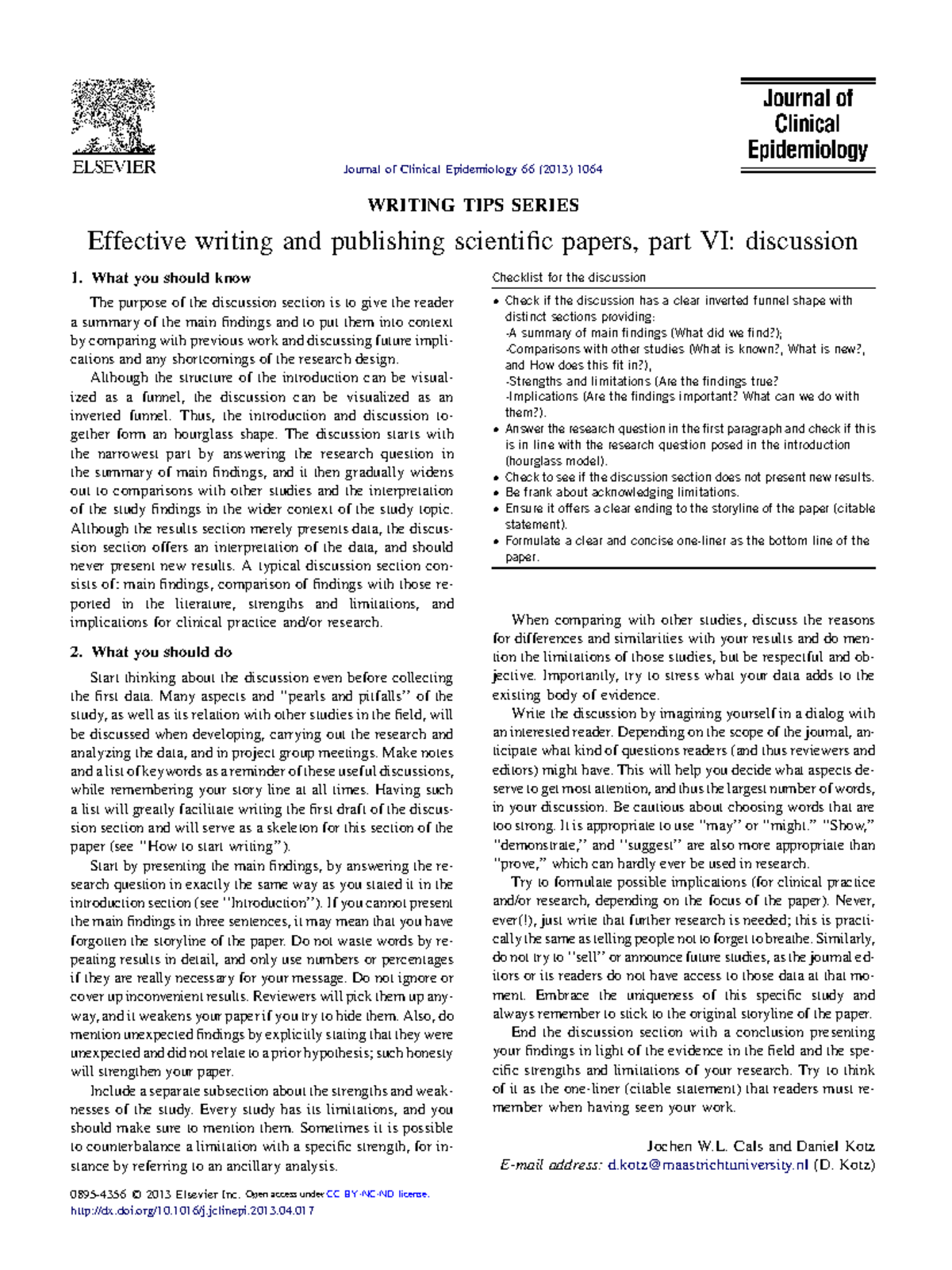 Effective Writing Tips for Scientific Papers: Discussion Section Guide ...