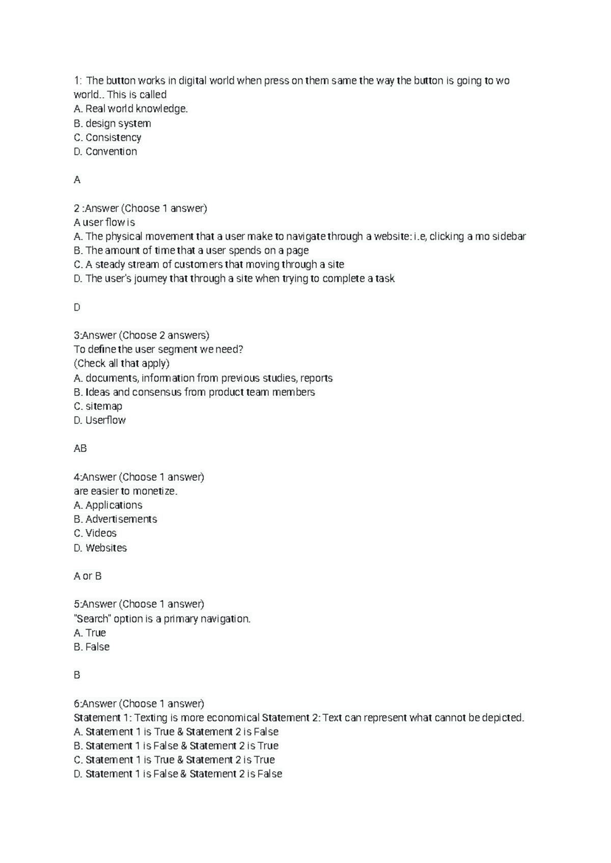 WDU202c Final Exam Study Guide: UX Design Concepts & Questions FA23 ...