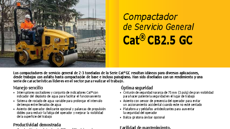 Ficha Técnica del Rodillo Bermero CB2.5GC: Especificaciones y ...