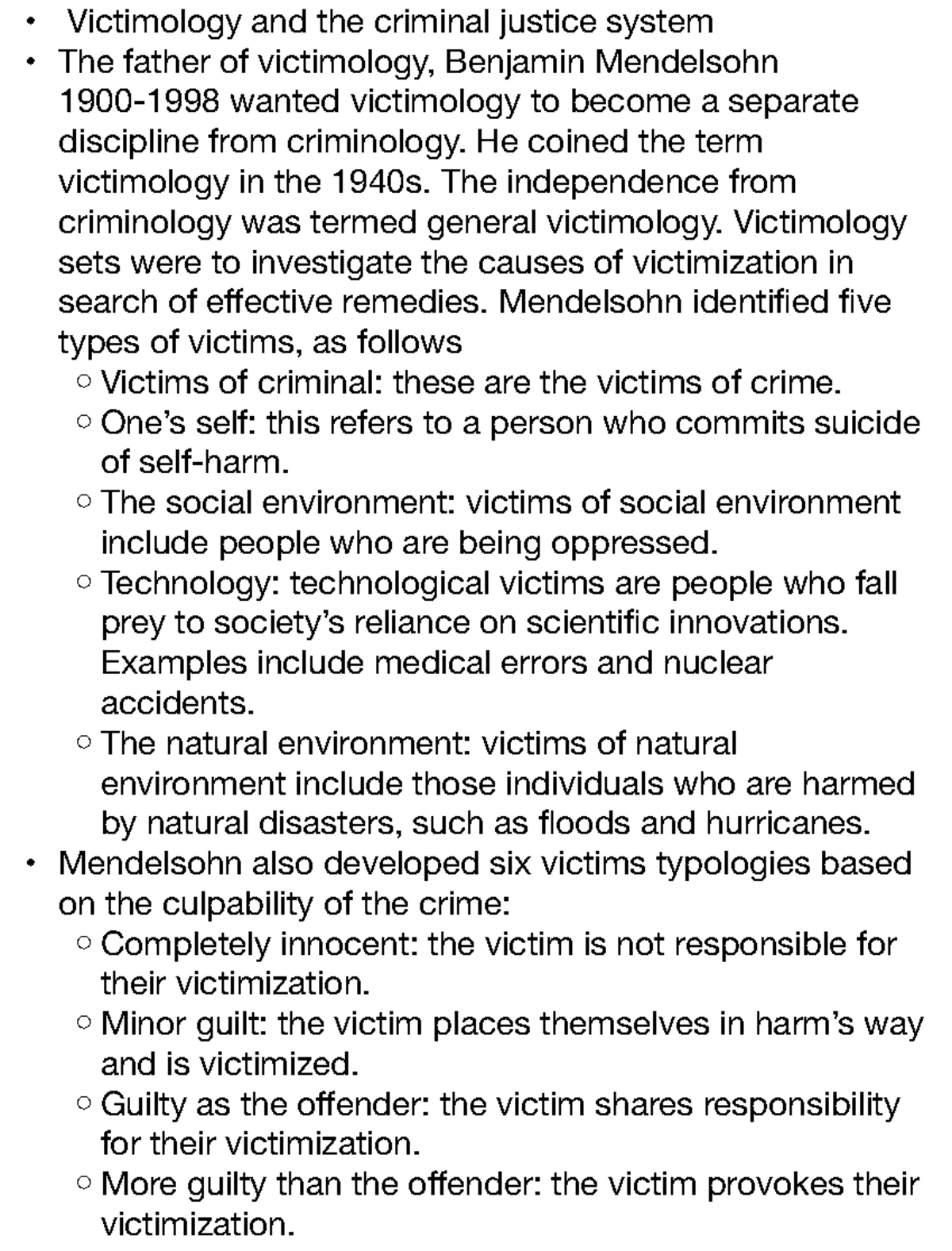 Victimology Overview - Key Theories and Concepts (Note Jan 18, 2023 ...