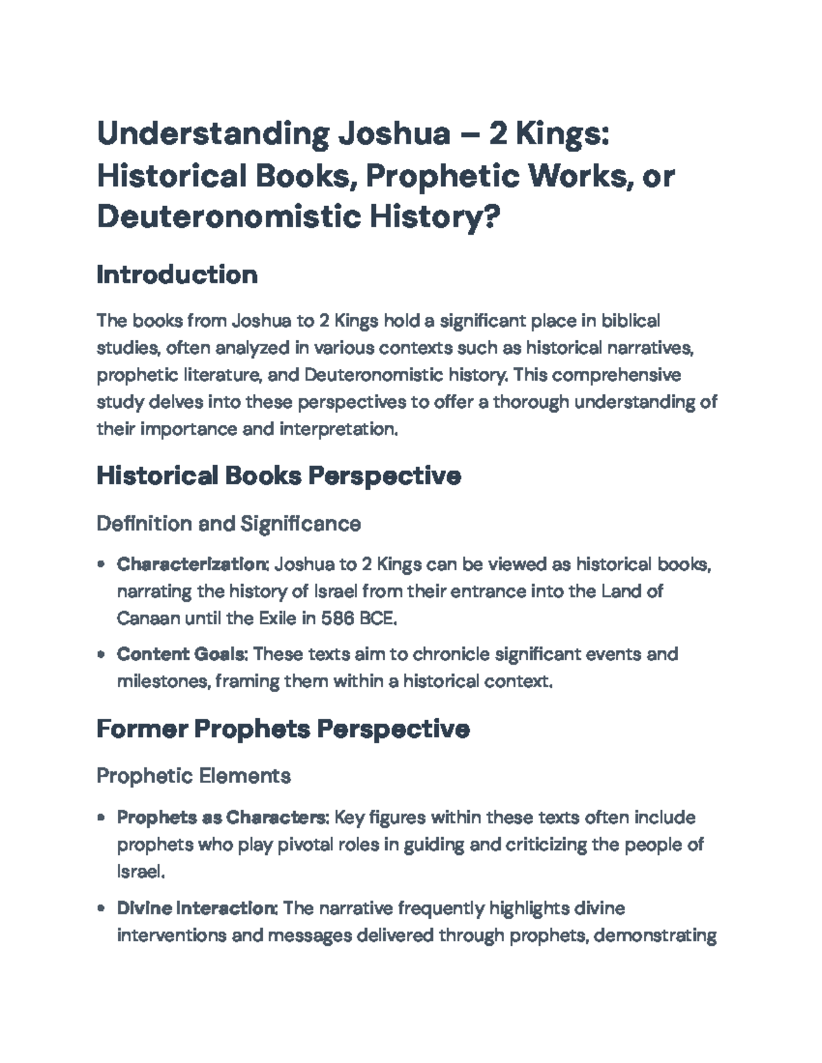 Understanding Joshua and Judges in Biblical Studies: Key Themes ...