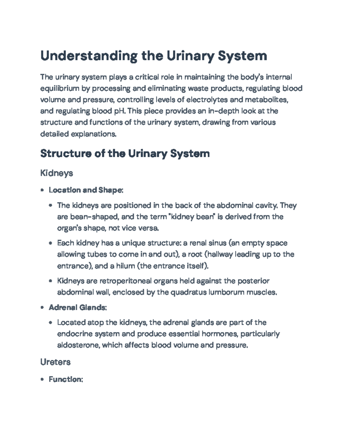 Understanding the Urinary System: Anatomy, Functions & Clinical ...