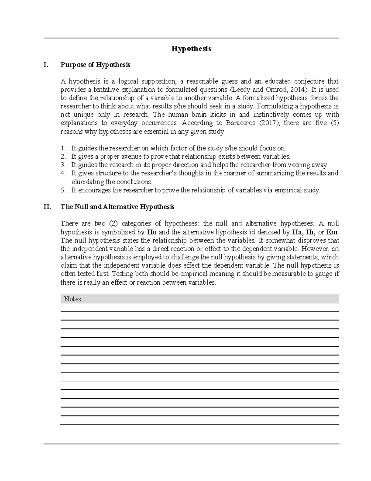Understanding Hypotheses: Null & Alternative in Research Studies - Studocu