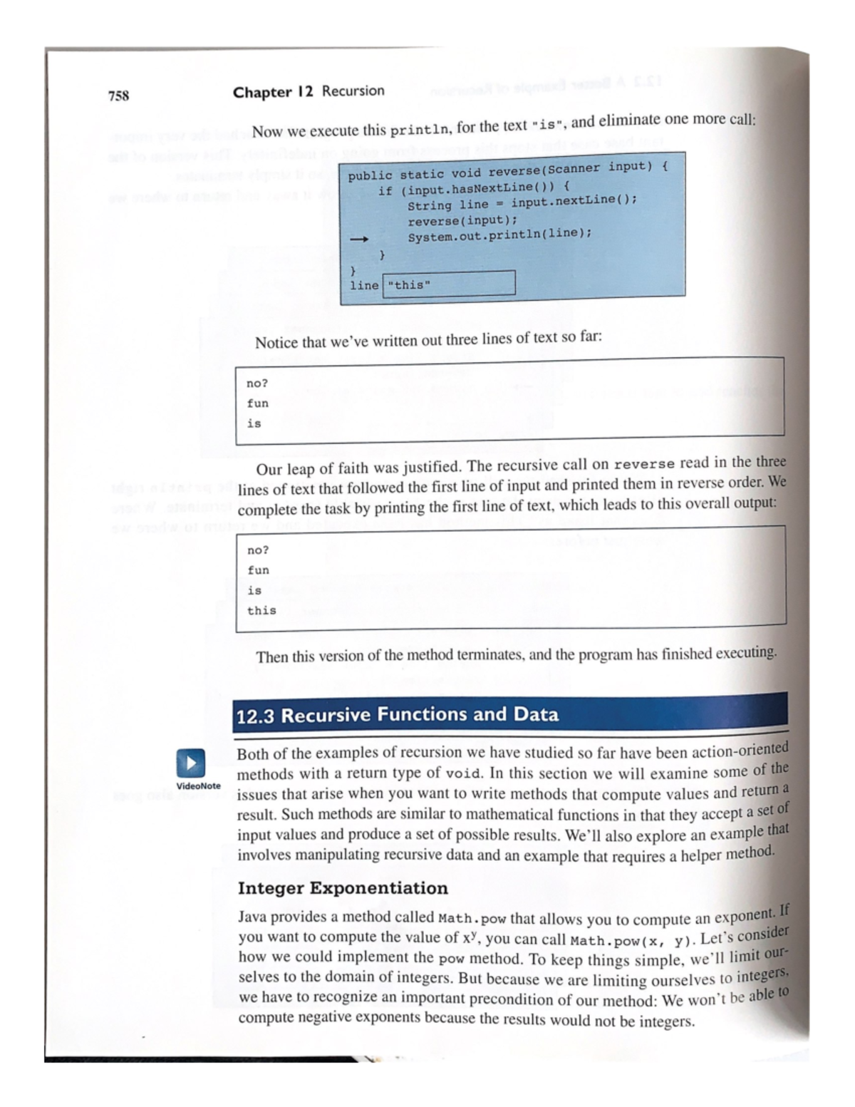 Chapter 12: Recursion Concepts and Applications - 758 Chapter 12 Recursion Now we execute this ...