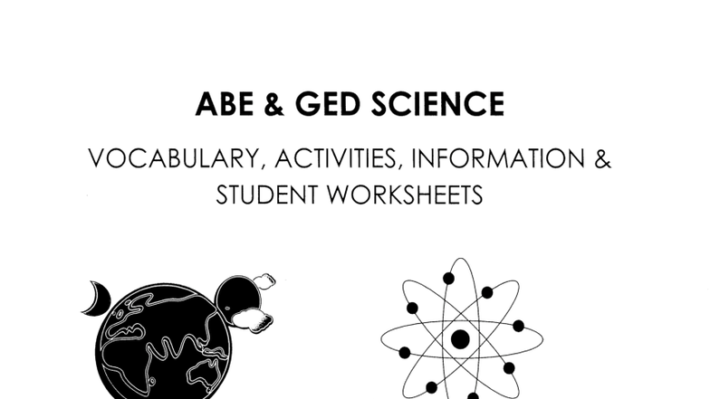 G17 ABE GED Science: Vocabulary & Activities Practice Materials - Studocu