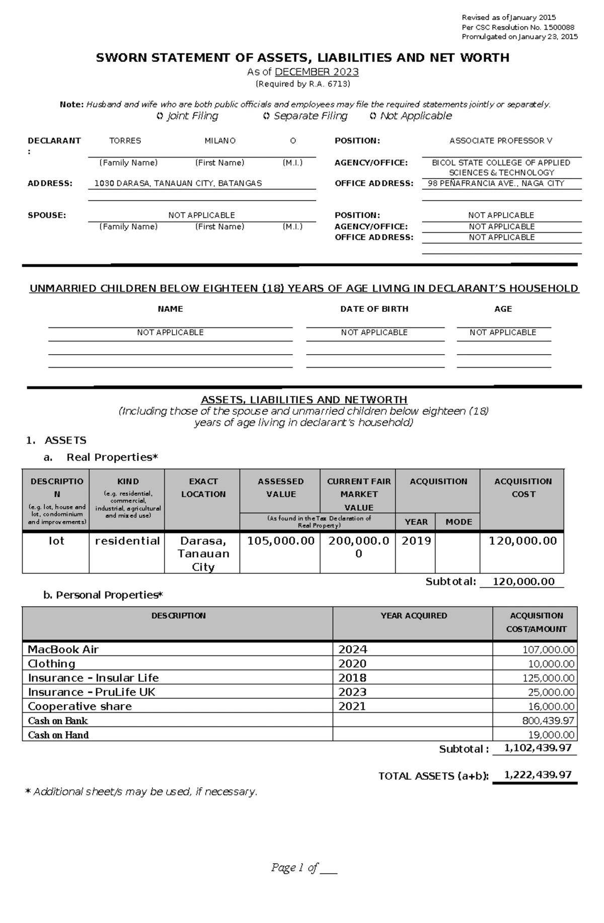 BISCAST F ACD 45 Syllabus Review Form - January 2024 Revision - Studocu