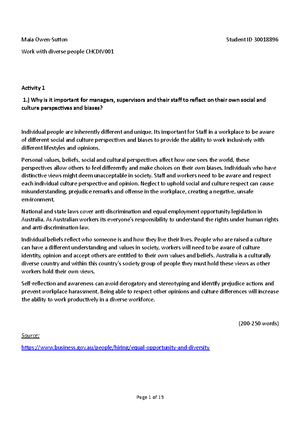 [Solved] List the seven 7 key areas of diversity and their ...