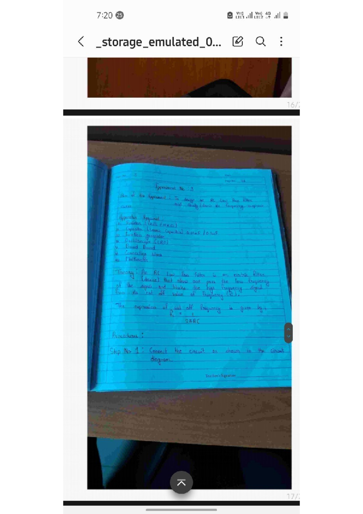 Design and Analysis of RC Low Pass Filter - Experiment No. 3 (7:20 25 ...