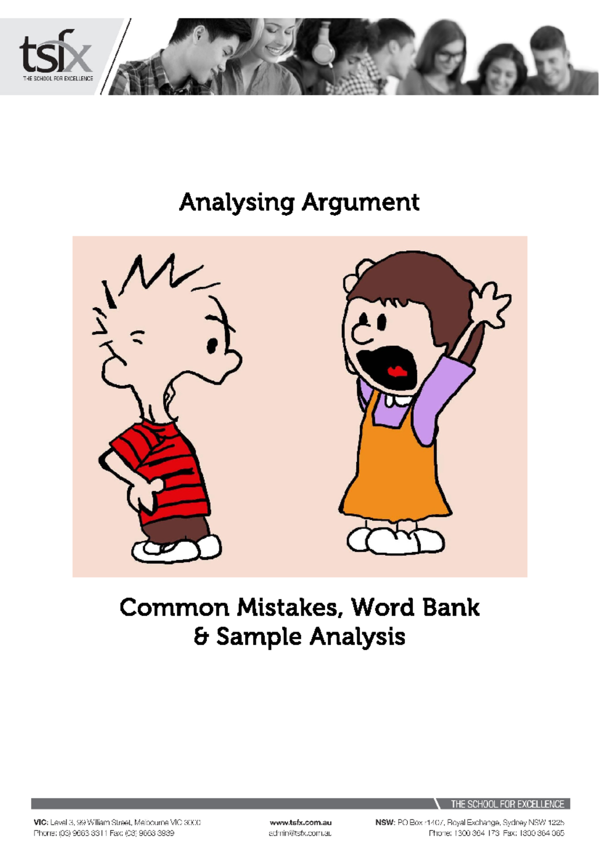 Language Analysis: Word Bank, Sentence Starters & Sample Analysis - Studocu