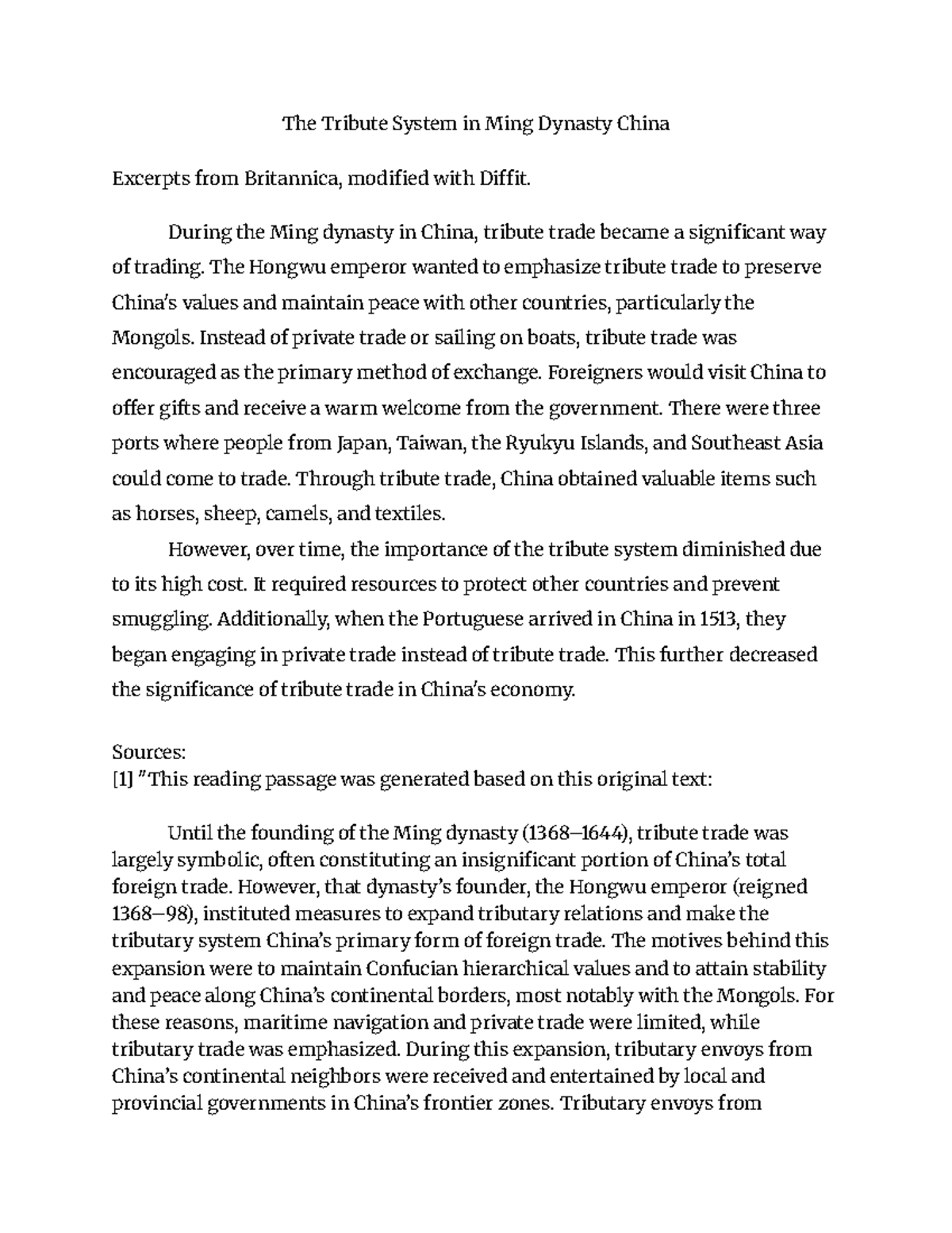 The Tribute System in Ming Dynasty China: Trade Dynamics & Decline ...