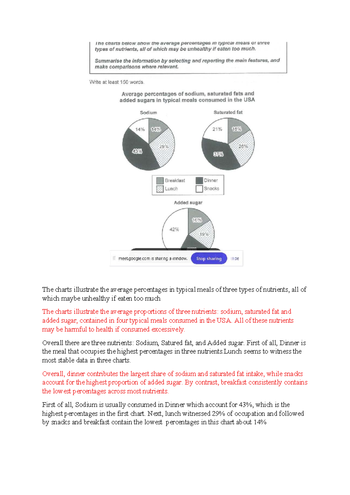 NUTR 101: Nutrient Distribution in Typical Meals in the USA - Studocu