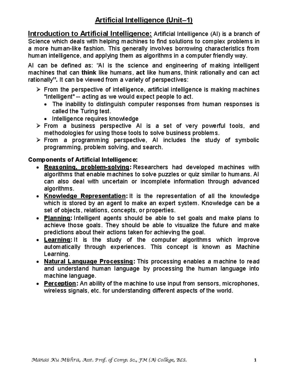 AI 101: Introduction to Artificial Intelligence Concepts and Types ...