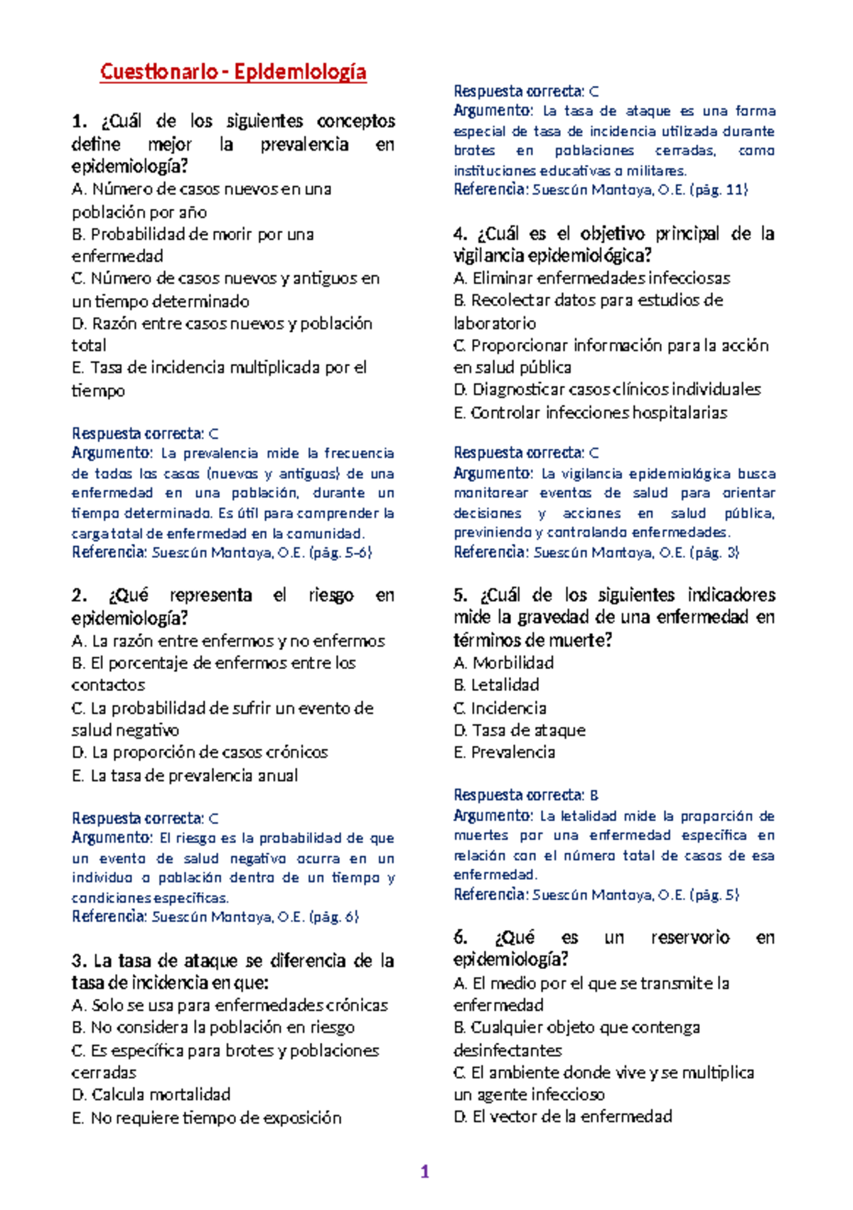 Cuestionario Epidemiología A4: 100 Preguntas y Respuestas con Justificación - Studocu