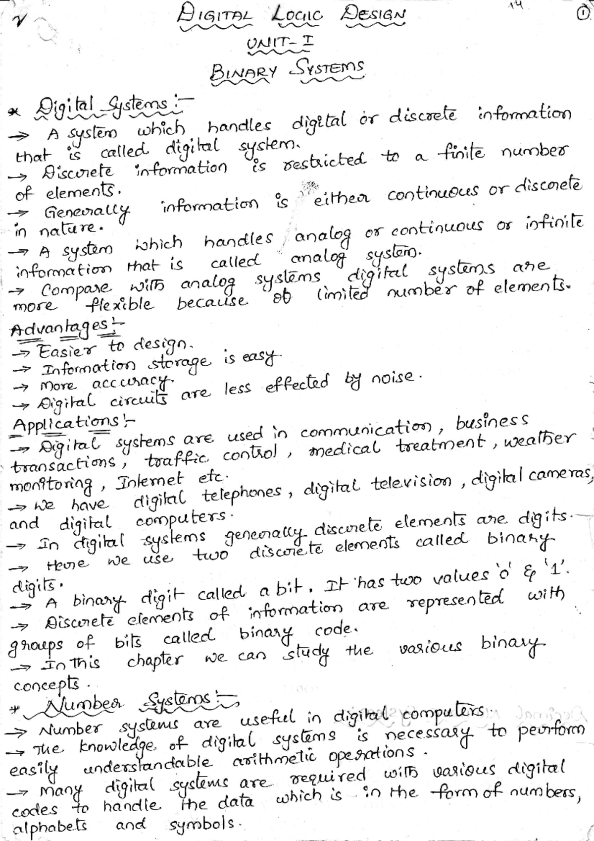 Binary Systems - notes - computer science - Studocu