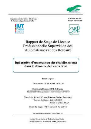 Modele et structure du rapport de stage ISTA NTIC SYBA Infrastrucutre 1 ...